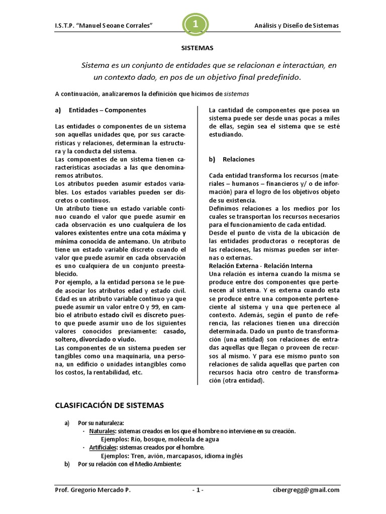 Separata SISTEMAS | PDF | Software | Sistema de informacion
