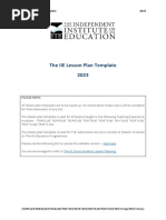 The IIE Lesson Plan Template | PDF | Lesson Plan | Learning