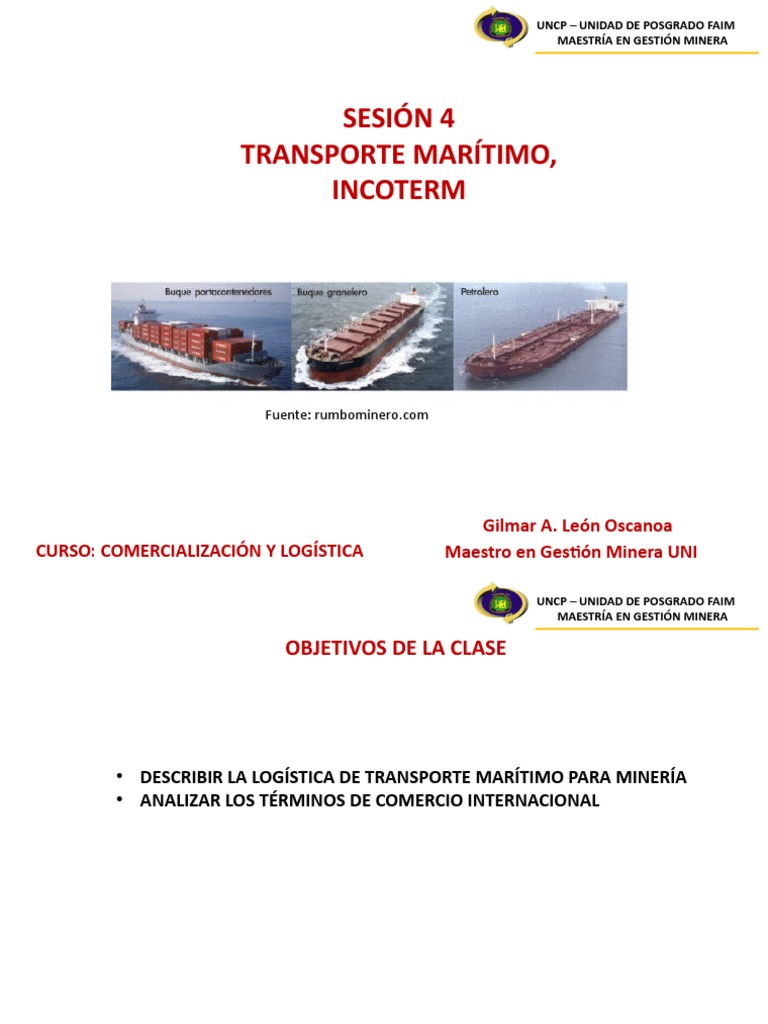 Transporte Maritimo y Aereo, Incoterm | PDF