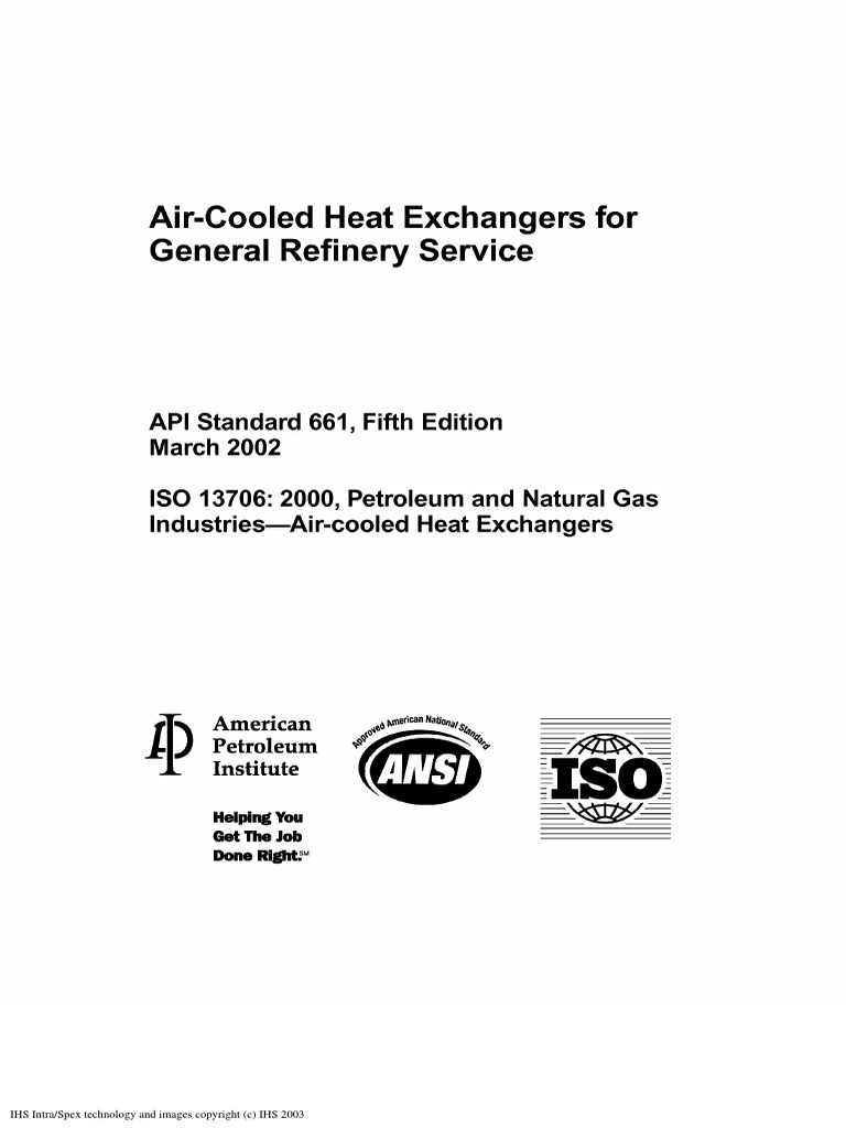 API 661 Air Cooled Heat Exchangers | PDF