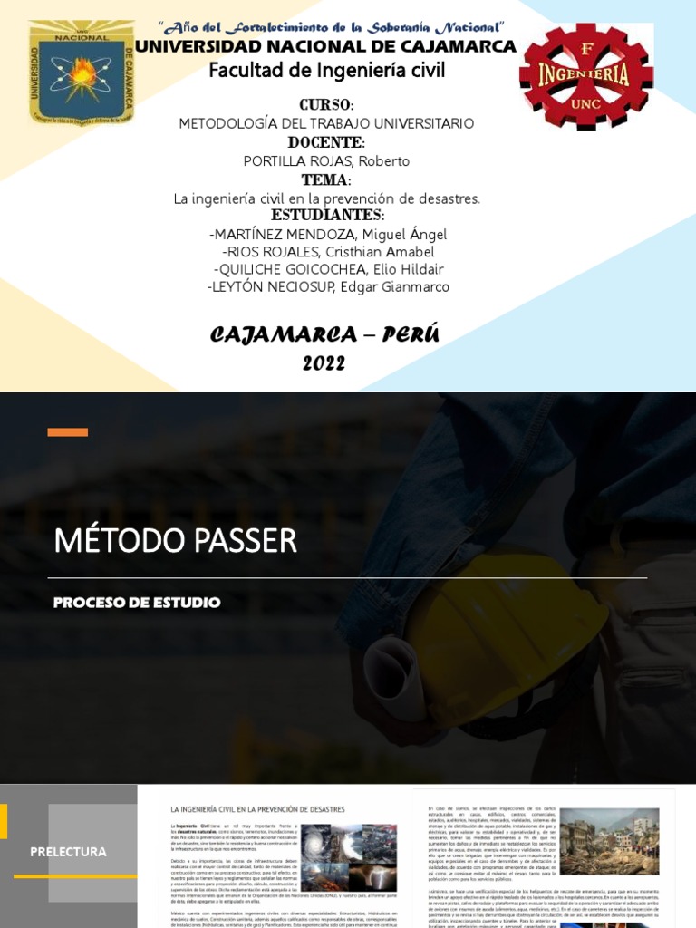 Metodo Passer Civil Grupo A - La Ingenieria Civil en La Prevencion de ...