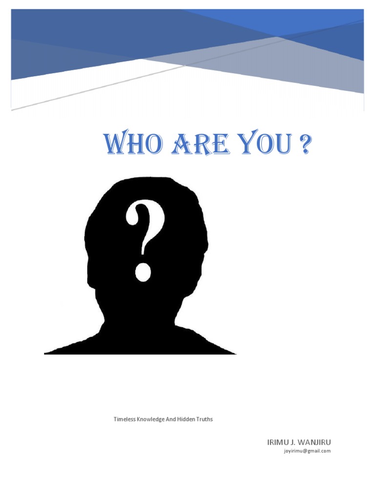 Who Are You PDF (Converted) | PDF | Thought | Experience