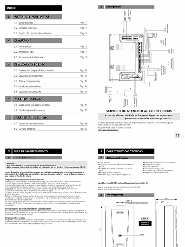 Manual Caldera Orbis TN | PDF