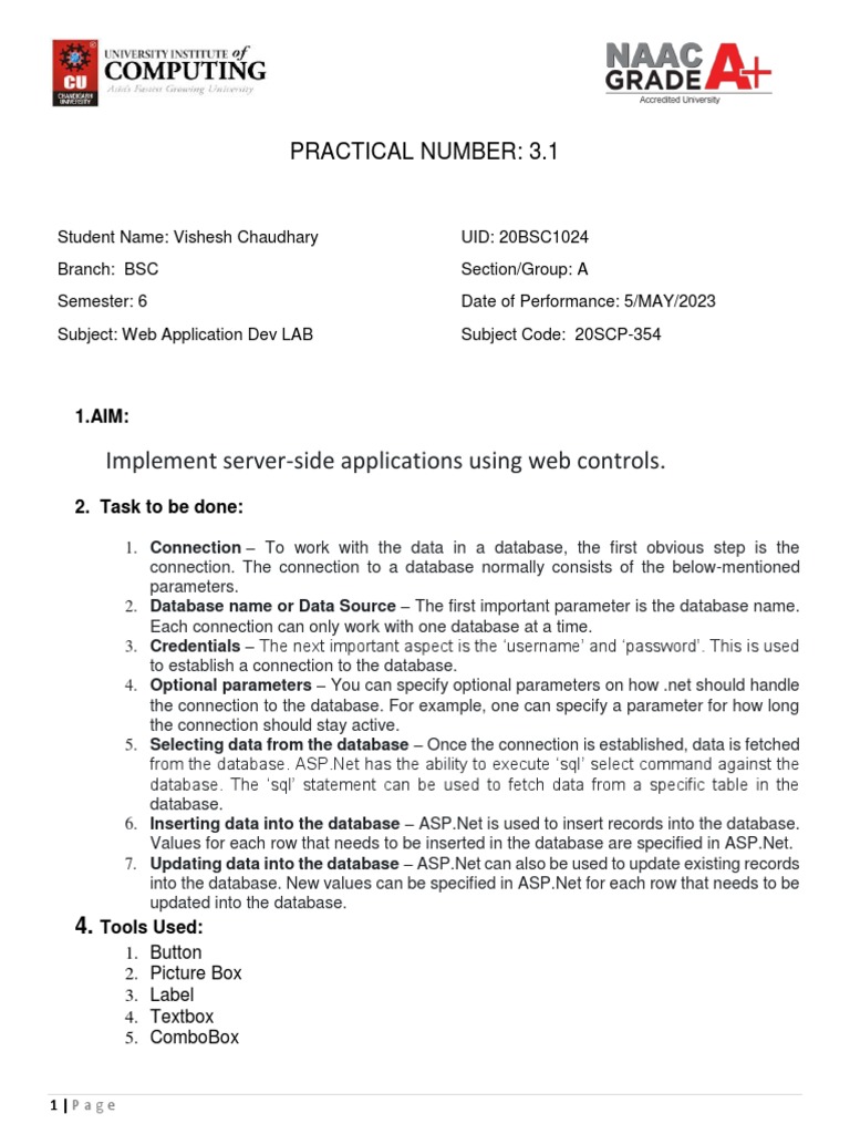 20BSC Worksheet 3.1 | PDF | Databases | Sql