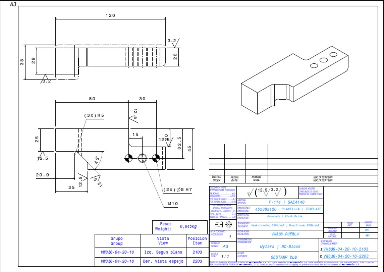 VW336-04-20-10 2103.ca Plano Despiece | PDF