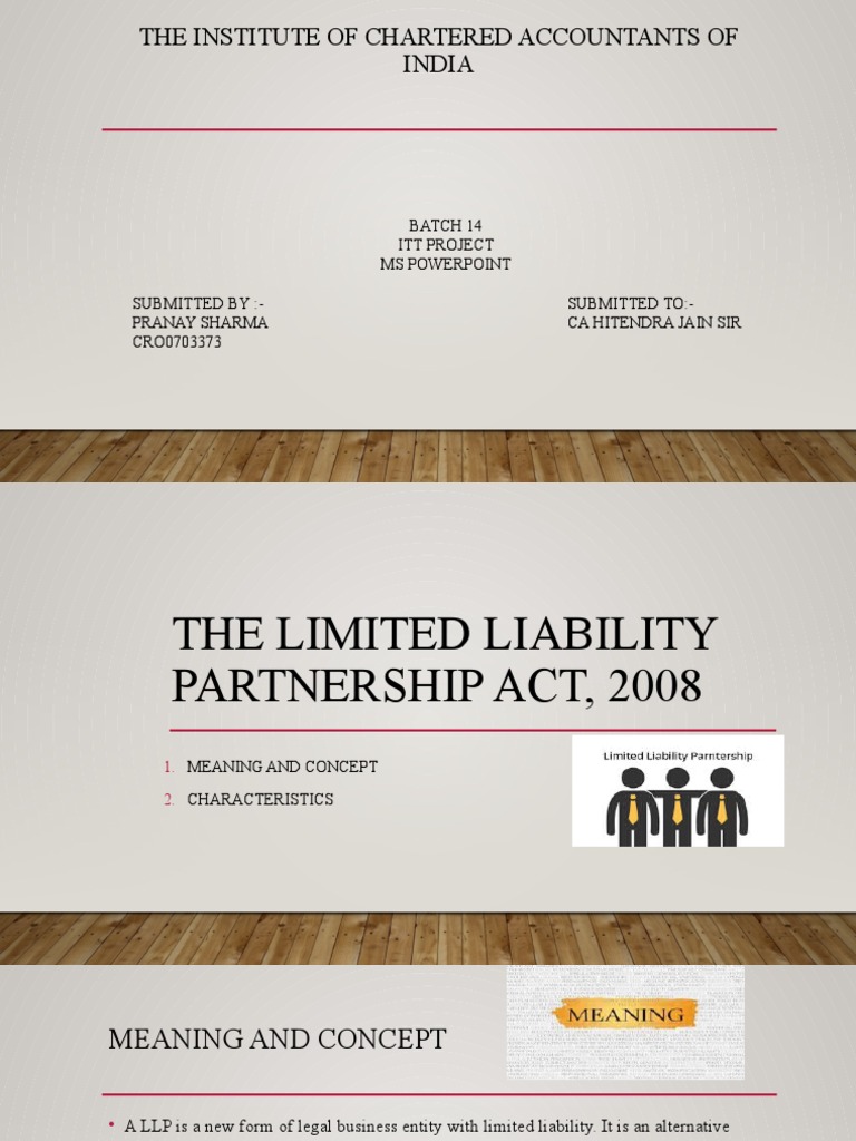 Limited Liability Partnership | PDF | Limited Liability Partnership ...