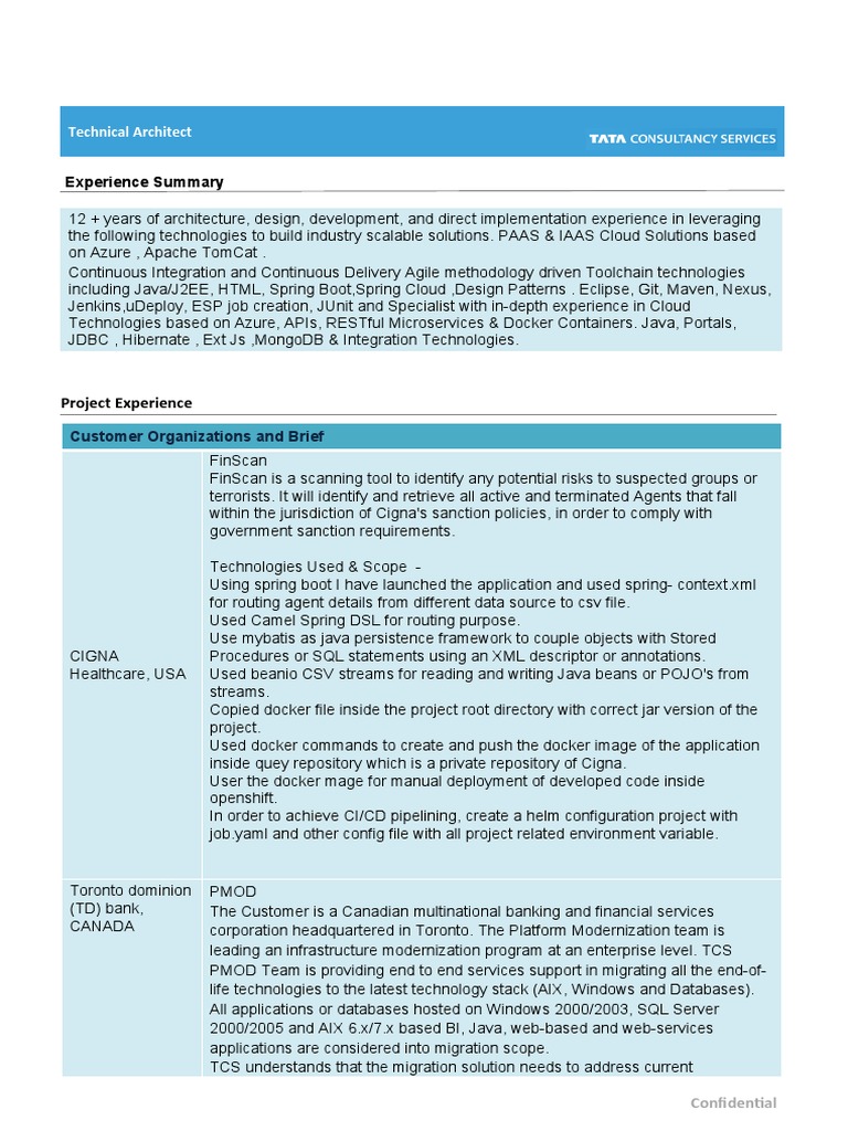 Senior - Software - Engineer 4 TCS 12yrs | PDF | Spring Framework | Cloud Computing