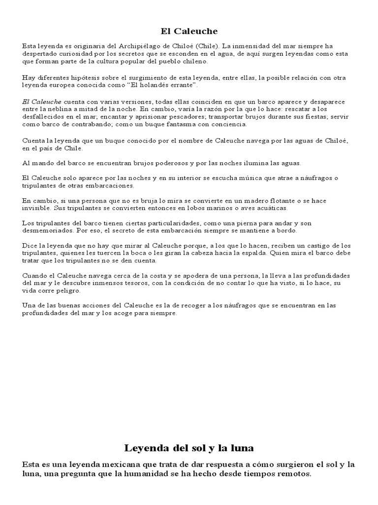 El Caleuche | PDF | Leyendas | Folklore