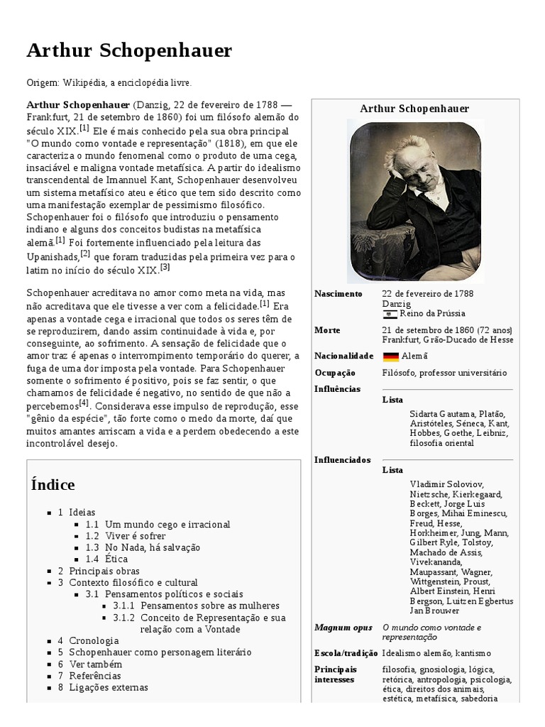 Arthur Schopenhauer | PDF | Arthur Schopenhauer | Immanuel Kant