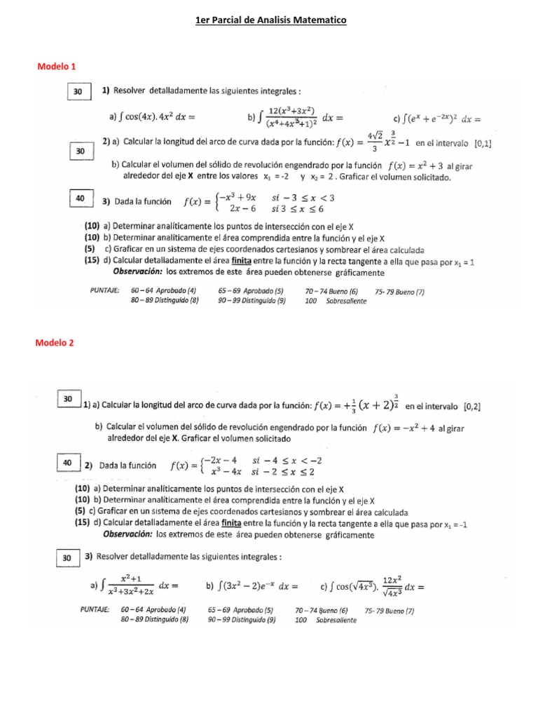 Modelos 3er Parcial de AM1 | PDF