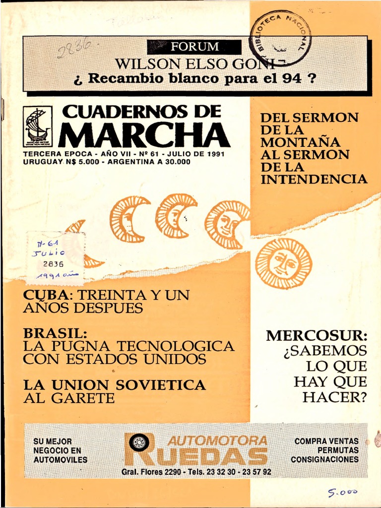 Julio 1991 - Cuadernos de Marcha | PDF | Cuba | Unión Soviética
