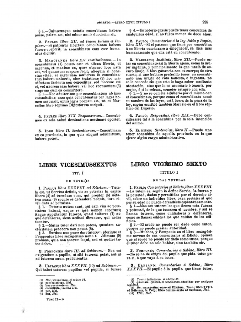 Libro-Vigesimo-Sexto Digesto | PDF