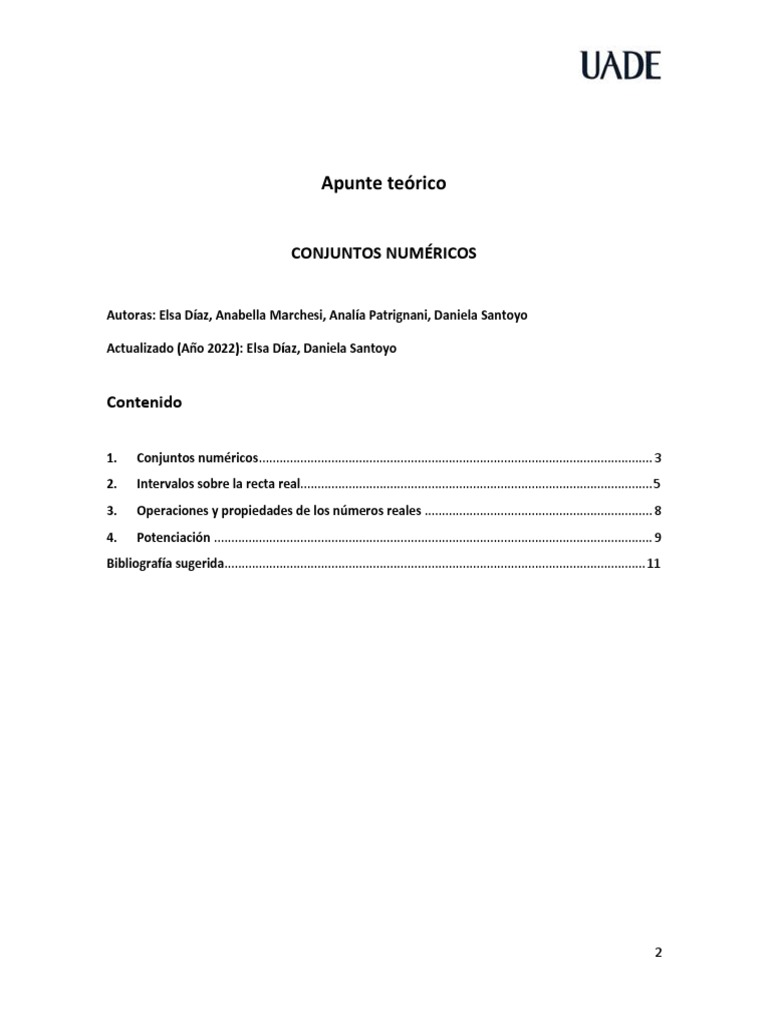 ApunteTeórico Matematica - 2022 | PDF | Intervalo (Matemáticas ...