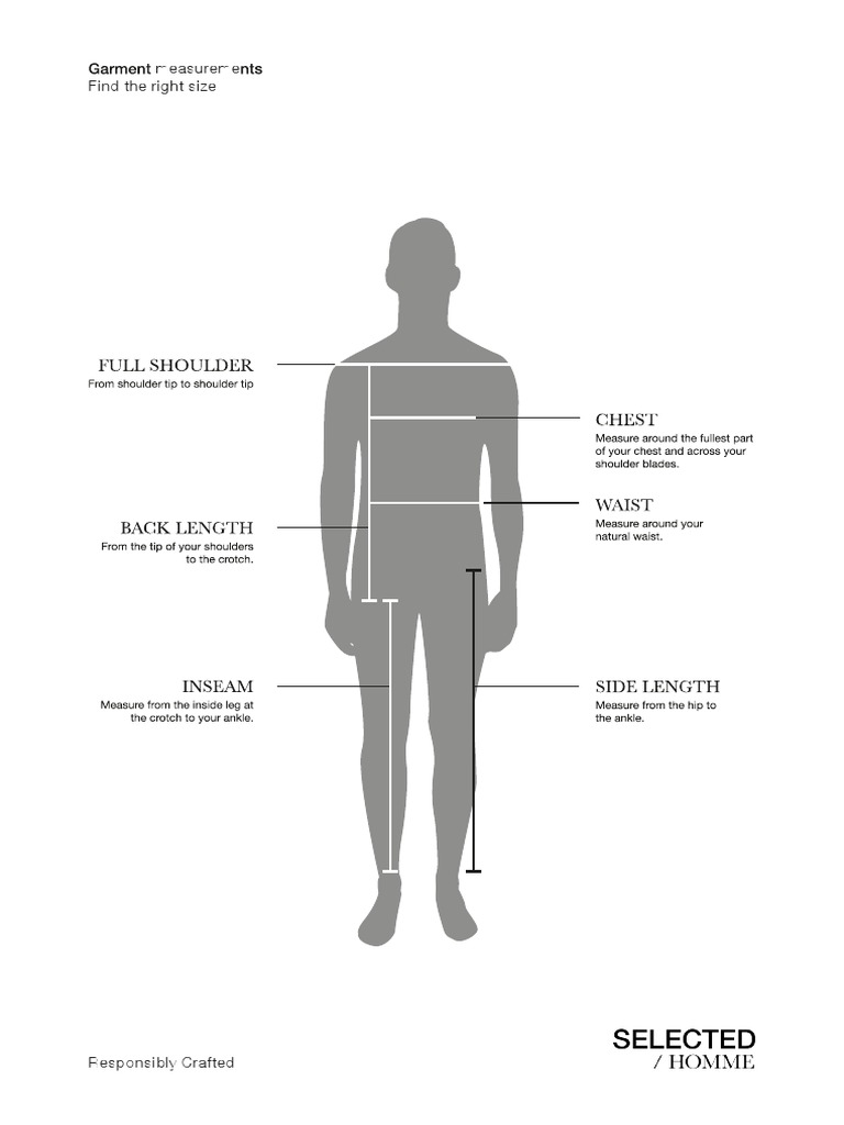 Selected Homme Size Guide | PDF | Shirt | Fashion