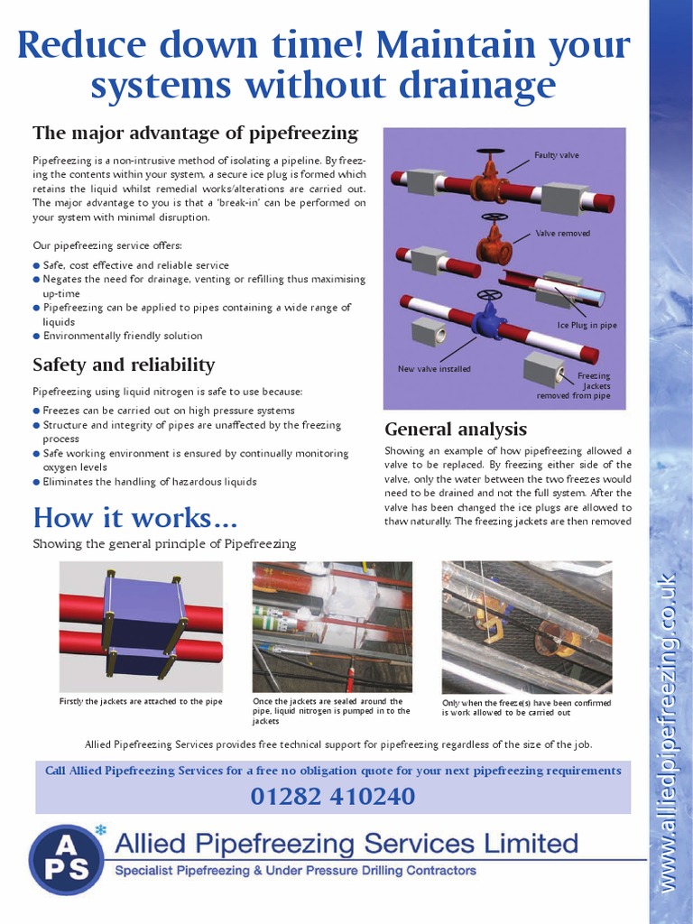 PipeFreezing Brochure | PDF | Valve | Pipe (Fluid Conveyance)
