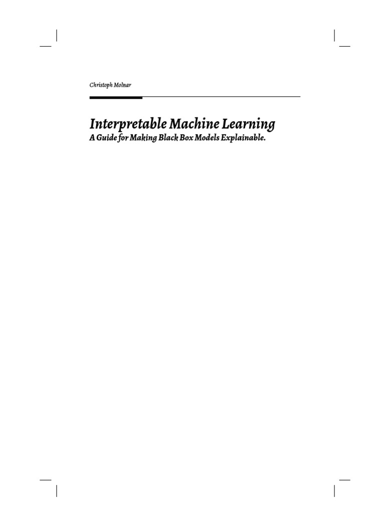 Interpretable ML | PDF | Machine Learning | Regression Analysis