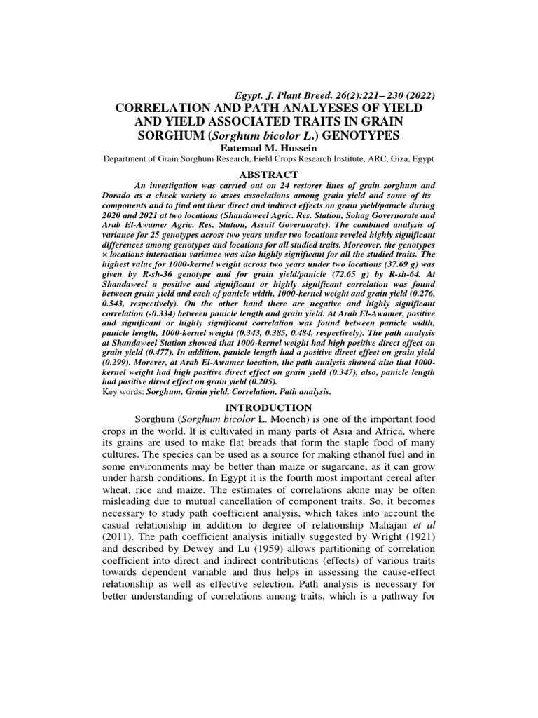 EJPB Volume 26 Issue 2 Pages 221-230 | PDF | Maize | Cereals