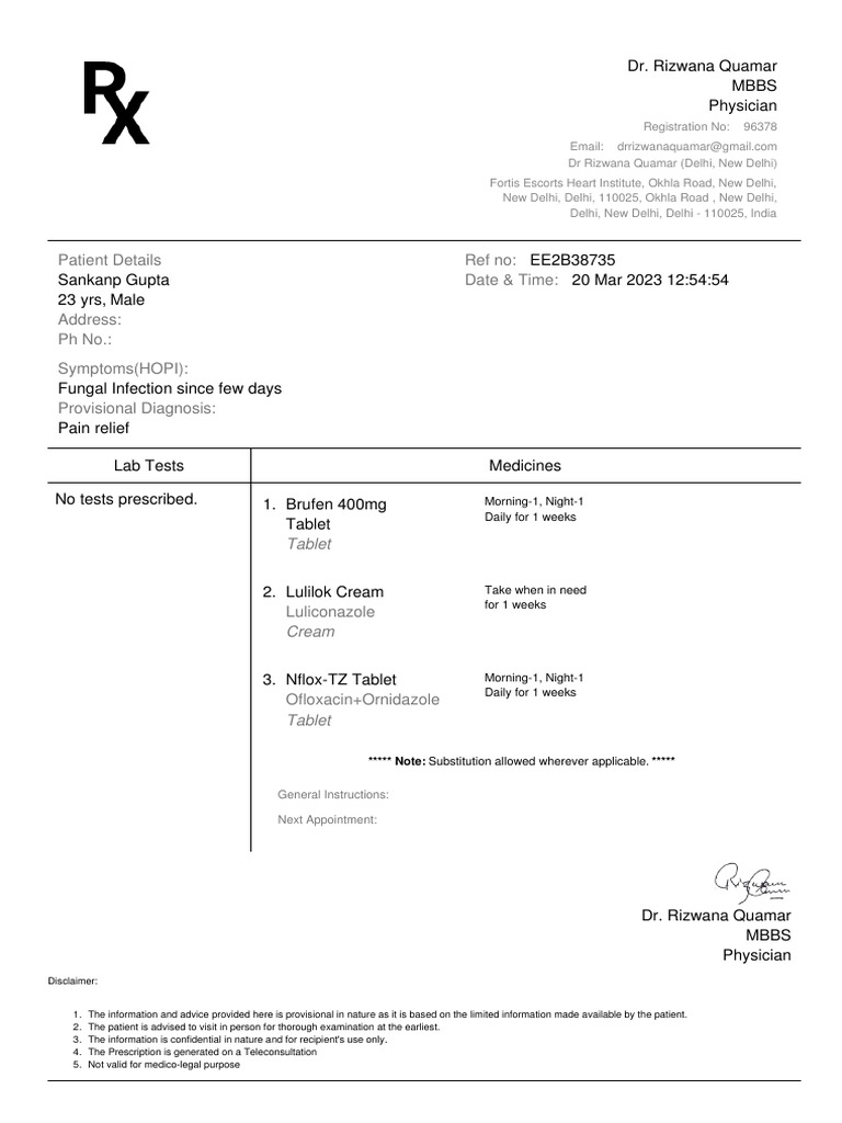 1mg Prescription | PDF | Medical Prescription | Social Programs