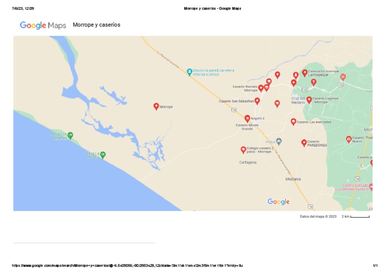 Morrope y Caseríos - Google Maps | PDF