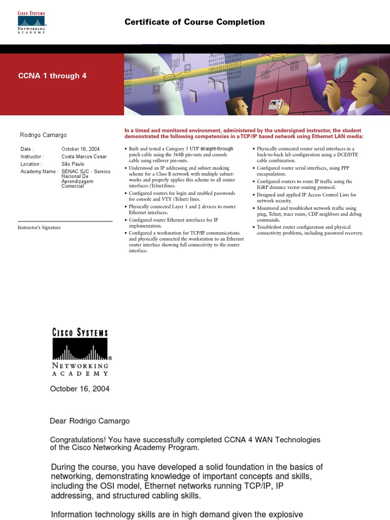 Loads Certificates 20041016 LETTER 274874 1 | PDF | Internet Protocol ...