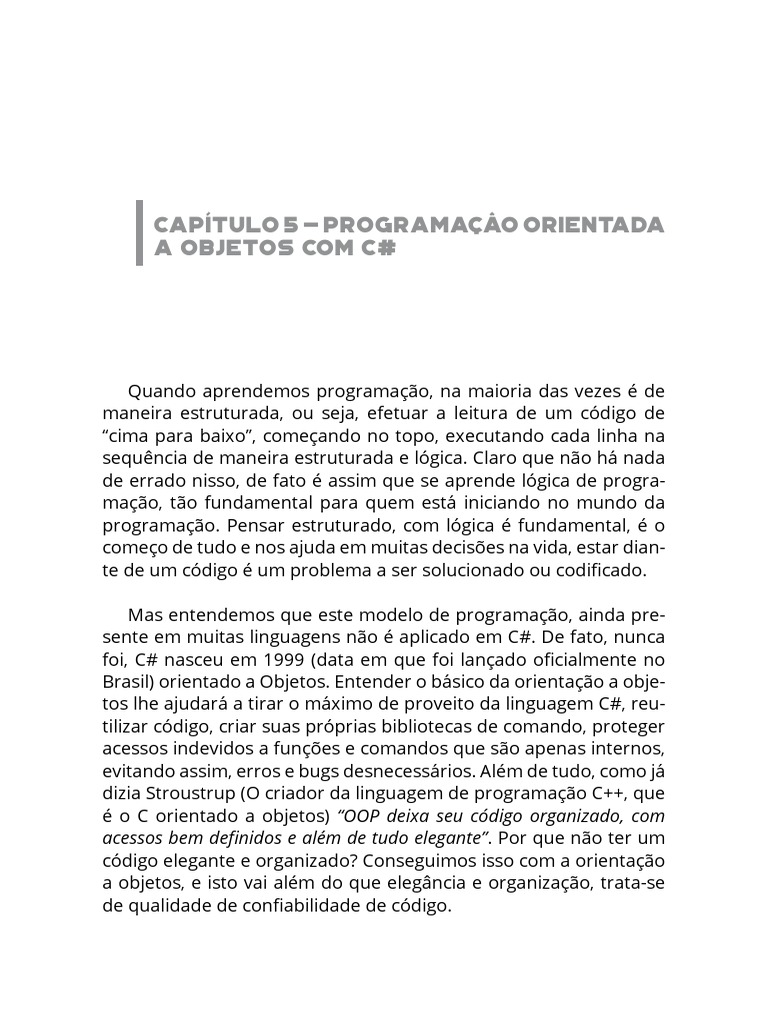 Csharp Cap5 Download Grátis Pdf Classe Programação De 