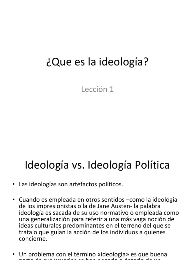 Editado - Leccion 1-Que Es La Ideología | PDF | Ideologías | Karl Marx