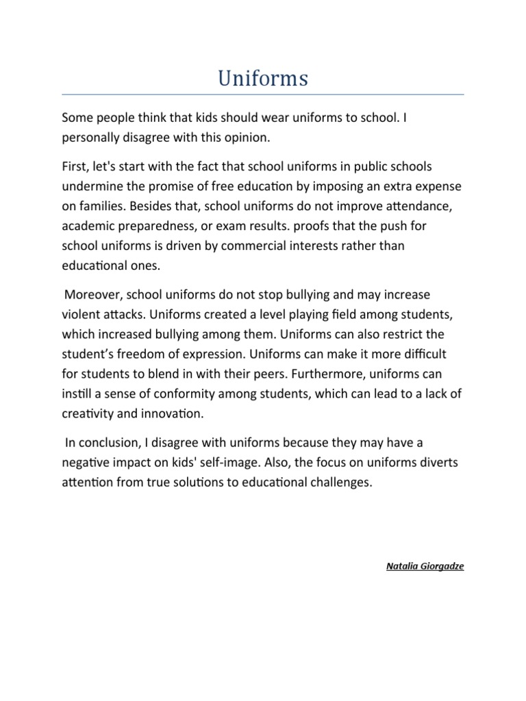Uniforms | PDF | Career & Growth | Social Science