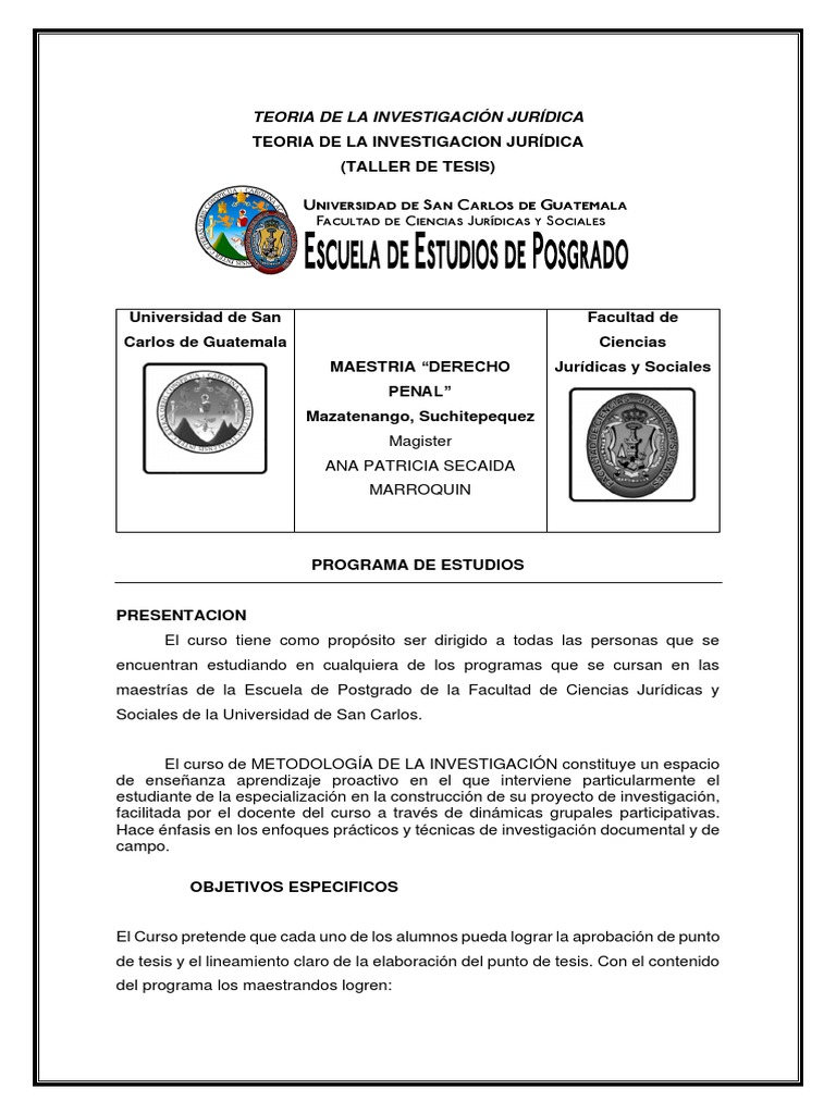TEORIA DE LA INVESTIGACION JURÍDICA - Ana Secaida - Mazatenango | PDF ...
