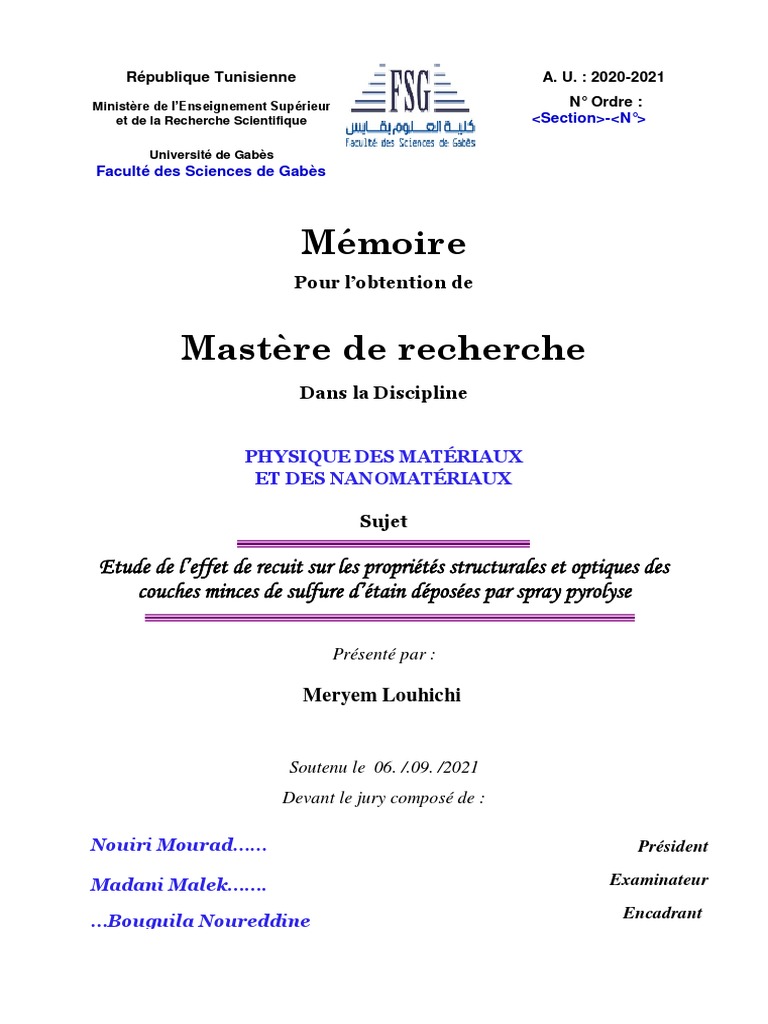 Propriétés des couches de sulfure d'étain | PDF | Dopage (semi ...