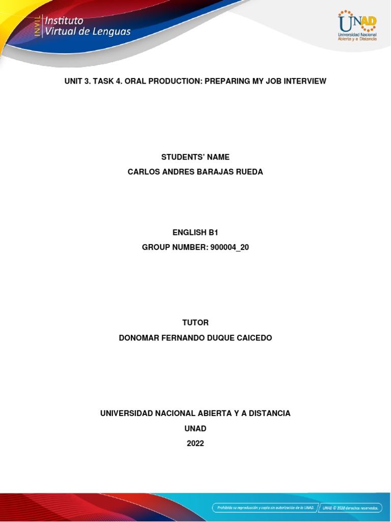 Unit 3. Task 4 Cabr | PDF