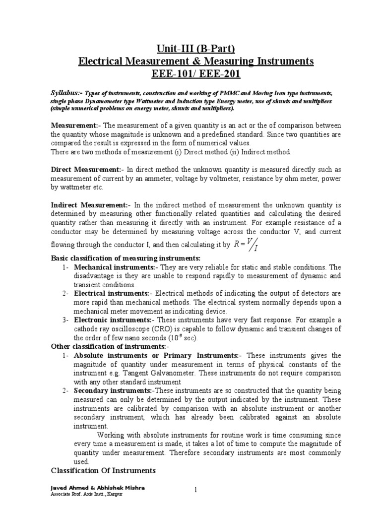 Measurement | PDF | Measuring Instrument | Inductor