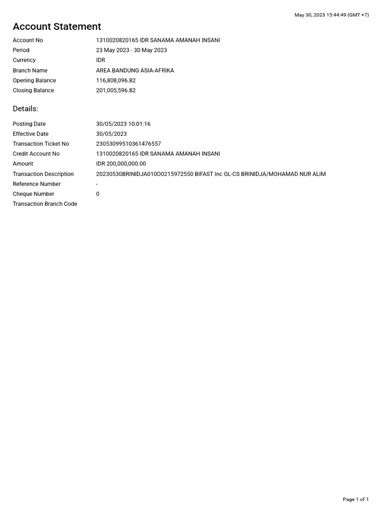 Account Statement | PDF