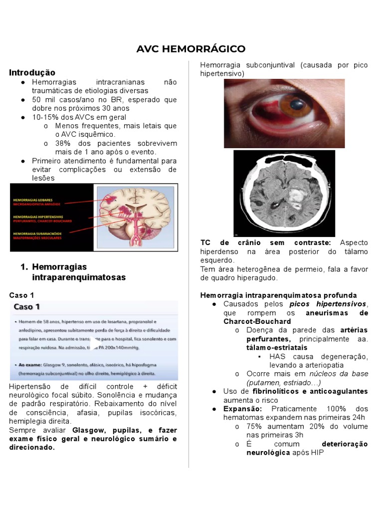 AVC HEMORRÁGICO (AVCh) | PDF