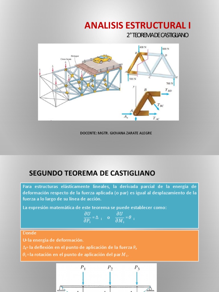 Segundo Teorema de Castigliano | PDF | Braguero | Ecuaciones