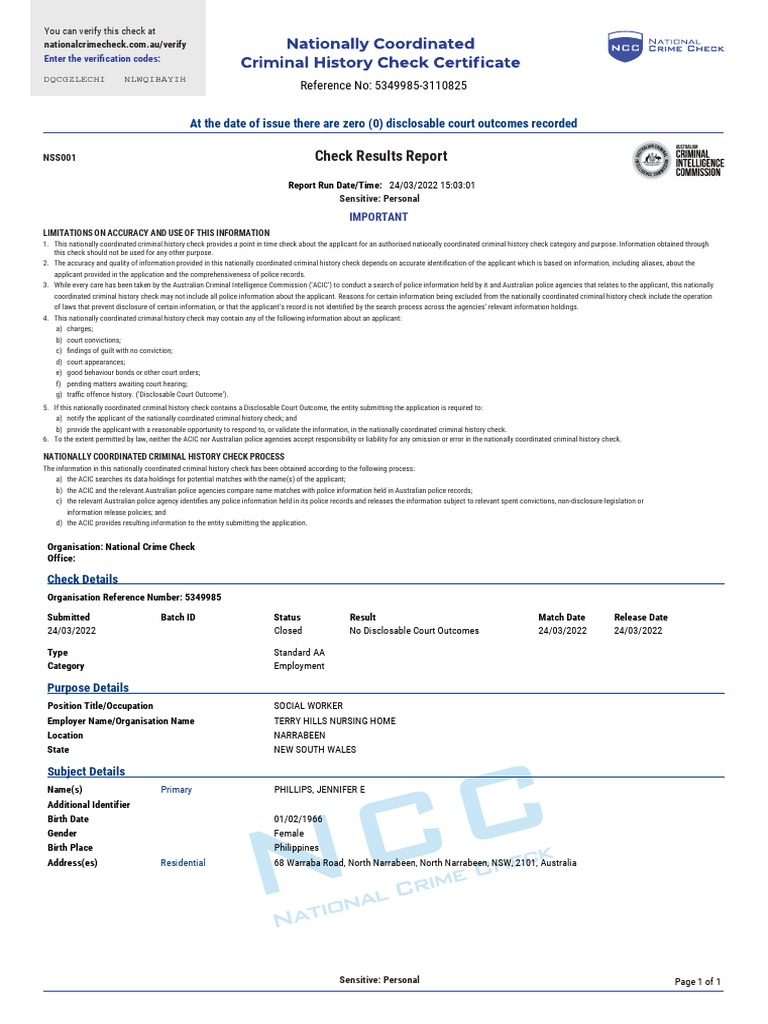 Report Phillips 5349985-3110825 | PDF | Criminal Record | Justice