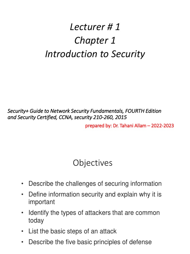 Lec 1 Pdf Information Security Security