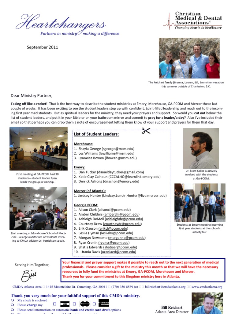 CMDA Atlanta Ministry Update September 2011 | PDF | Religion And Belief