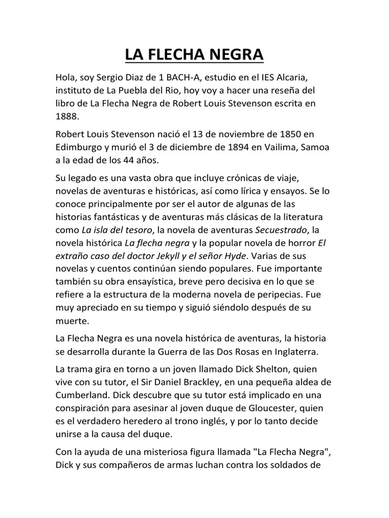 La Flecha Negra | PDF | Ficción general