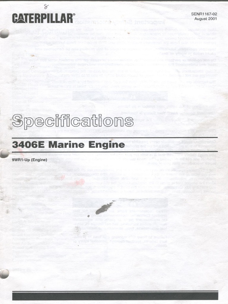 Specifications 3406e | PDF