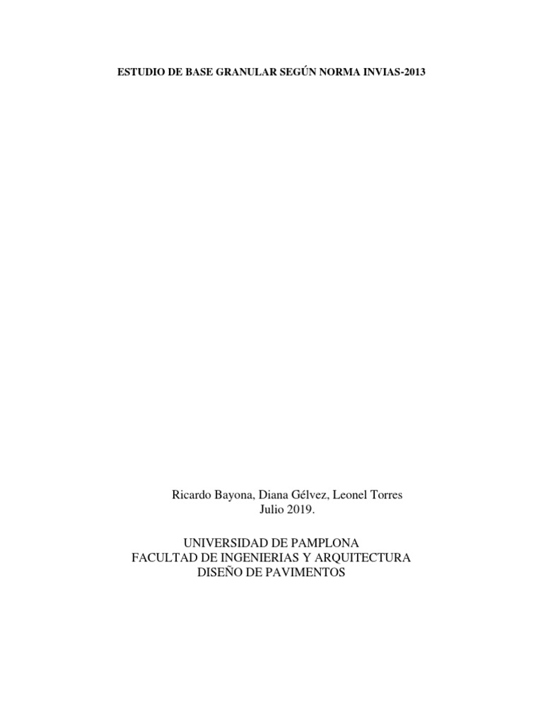 Informe Base Granular | PDF