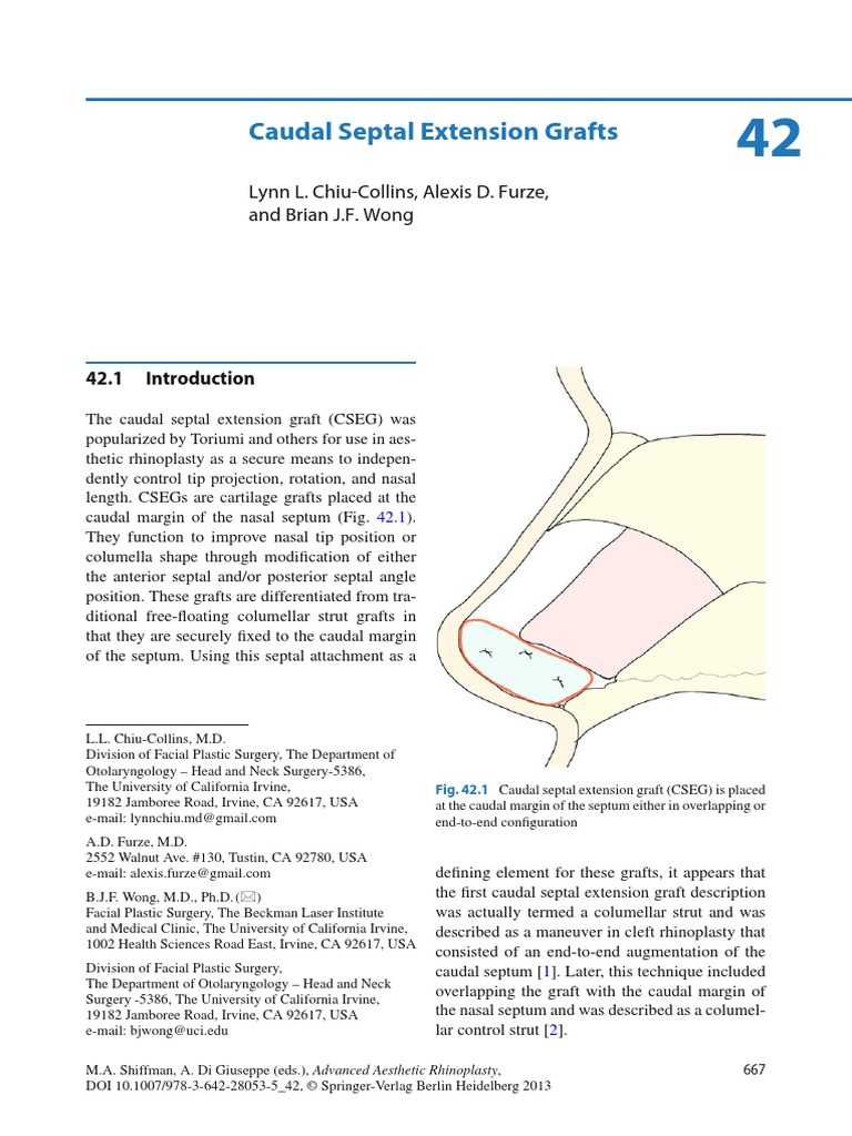 Caudal Septal Extension Graft | PDF | Human Nose | Human Anatomy