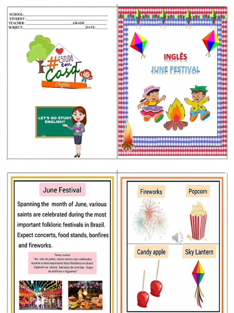 Atividade Inglês June Festival | PDF