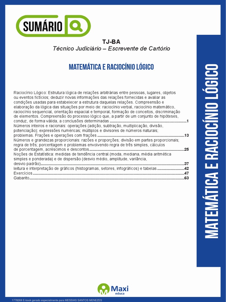 02 Raciocinio Logico | PDF