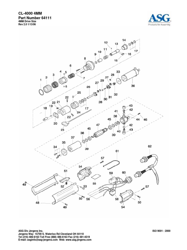HIOS CL-4000 Electric Screwdriver Exploded Diagram 9708869 | PDF