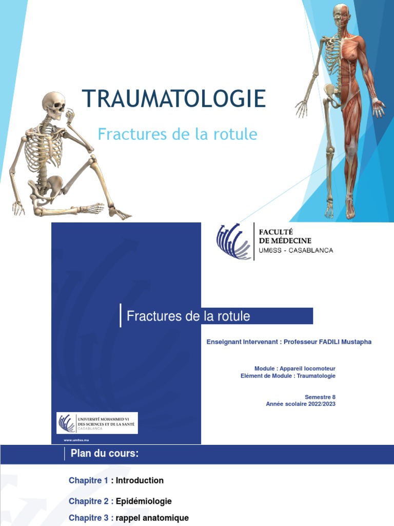 Fractures de la rotule : traitement et classification | PDF