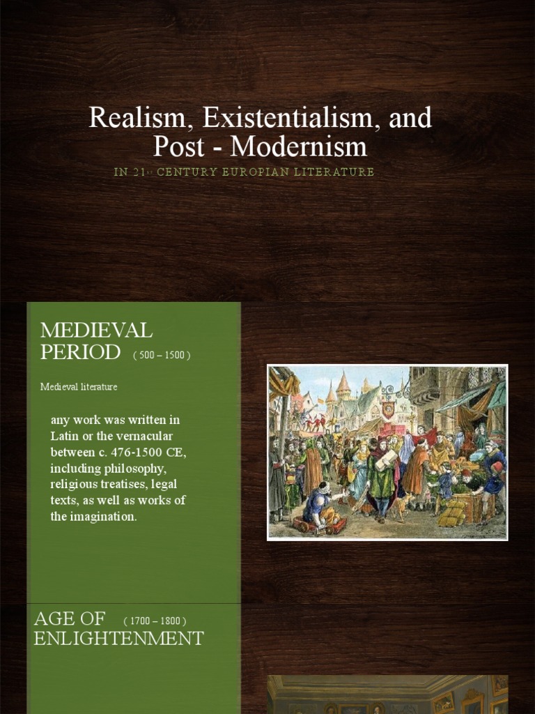 Realism, Existentialism, and Postmodernism | PDF | Existentialism ...