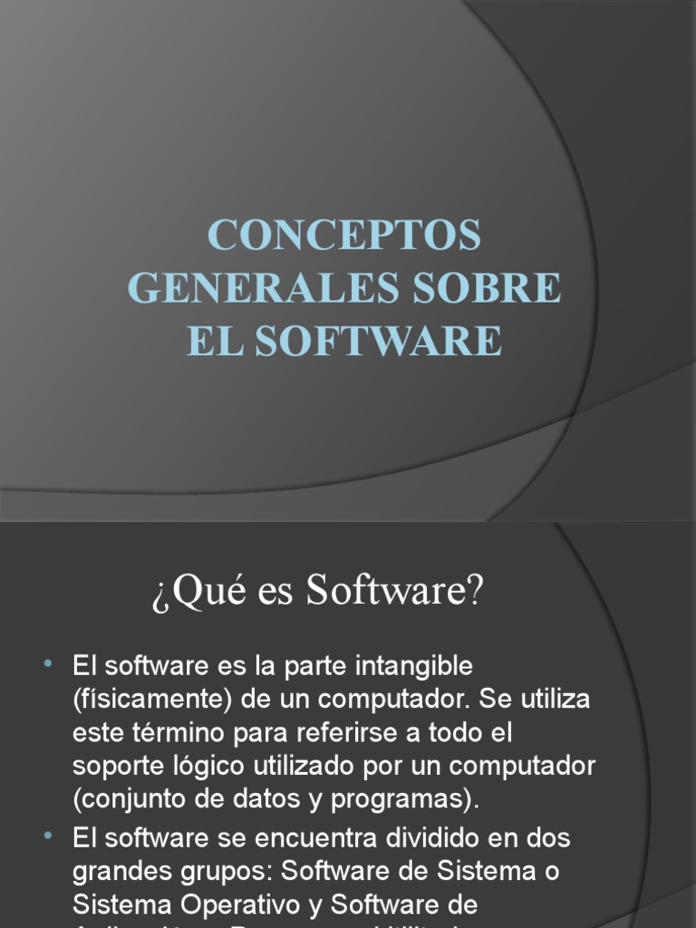 Conceptos Generales Sobre El Software | PDF | Programa de computadora ...