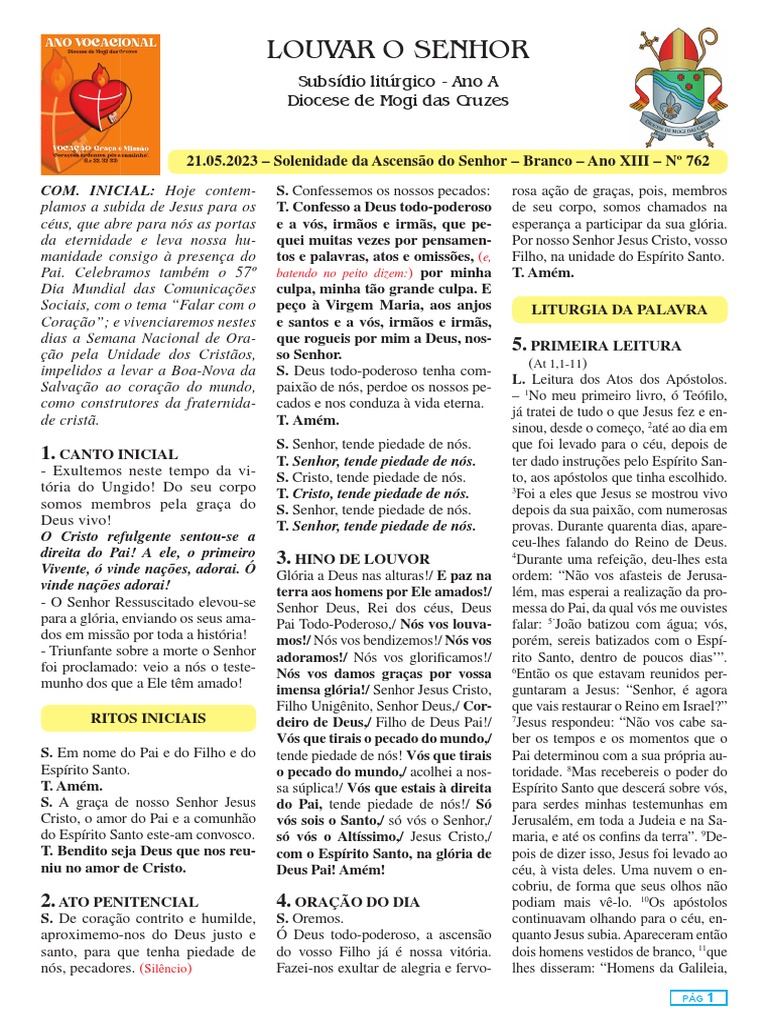 Louvar o Senhor Jornal Semanal N762 | PDF | Jesus | Oração
