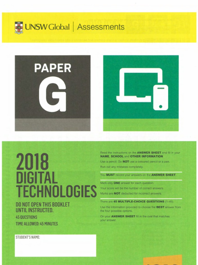 Digital Technology G 2018 | PDF