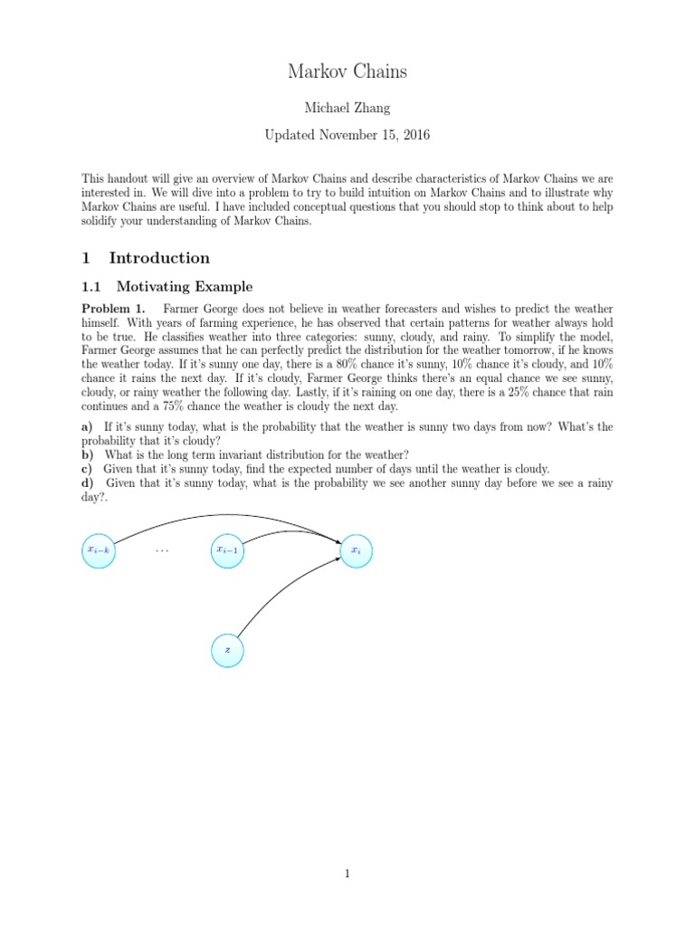 Markov Chain - Exe | PDF | Markov Chain | Matrix (Mathematics)
